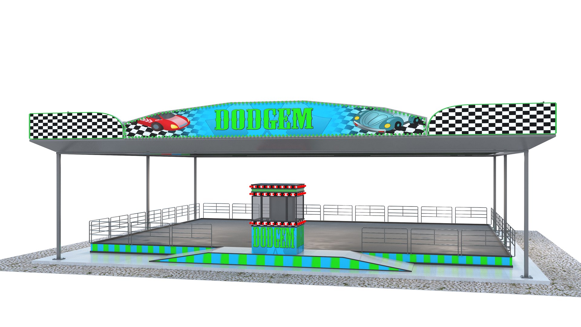 3D Dodgem Cars Platform - TurboSquid 1807951