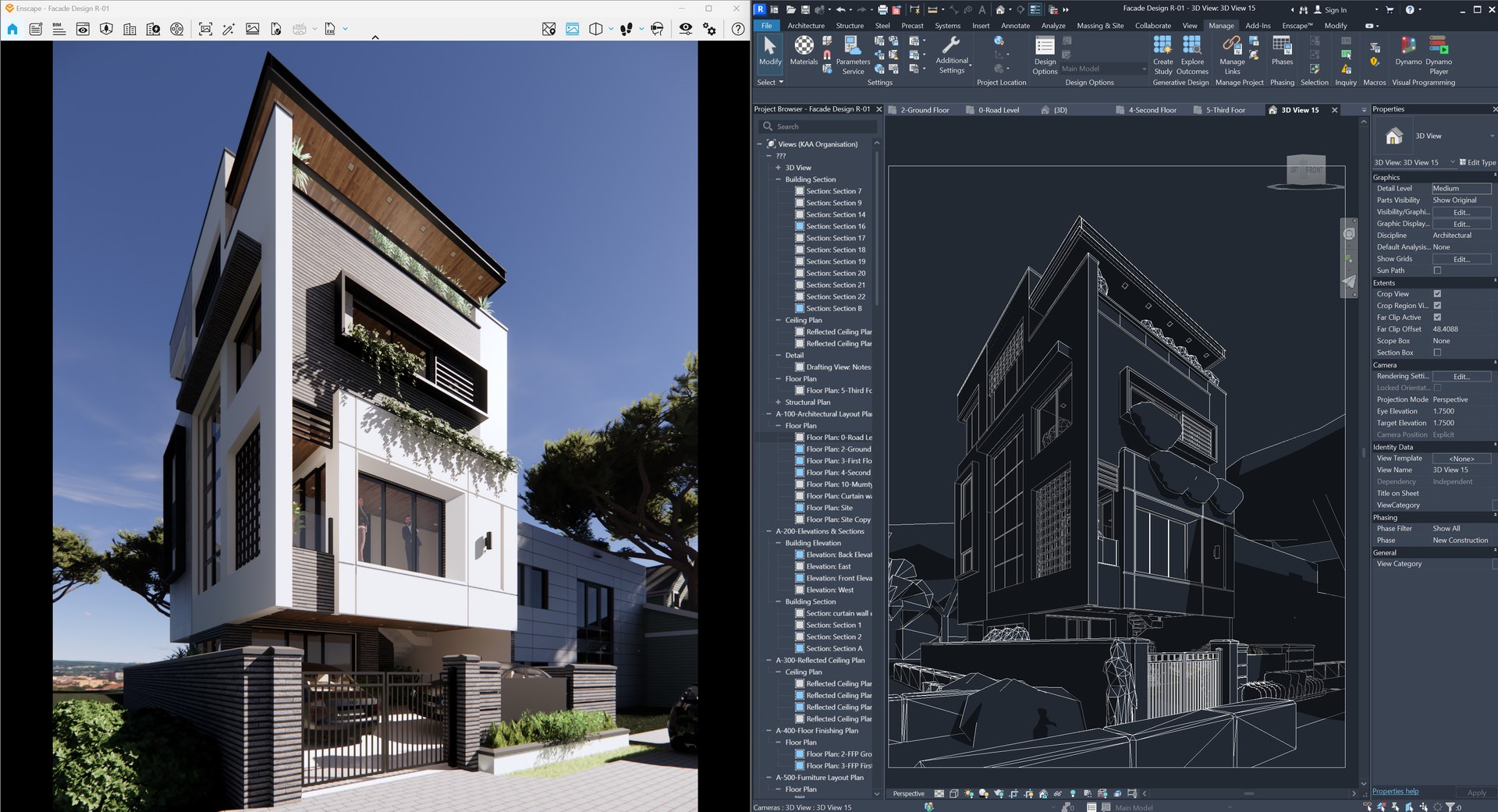 3D Revit Modern House Model - TurboSquid 2448883