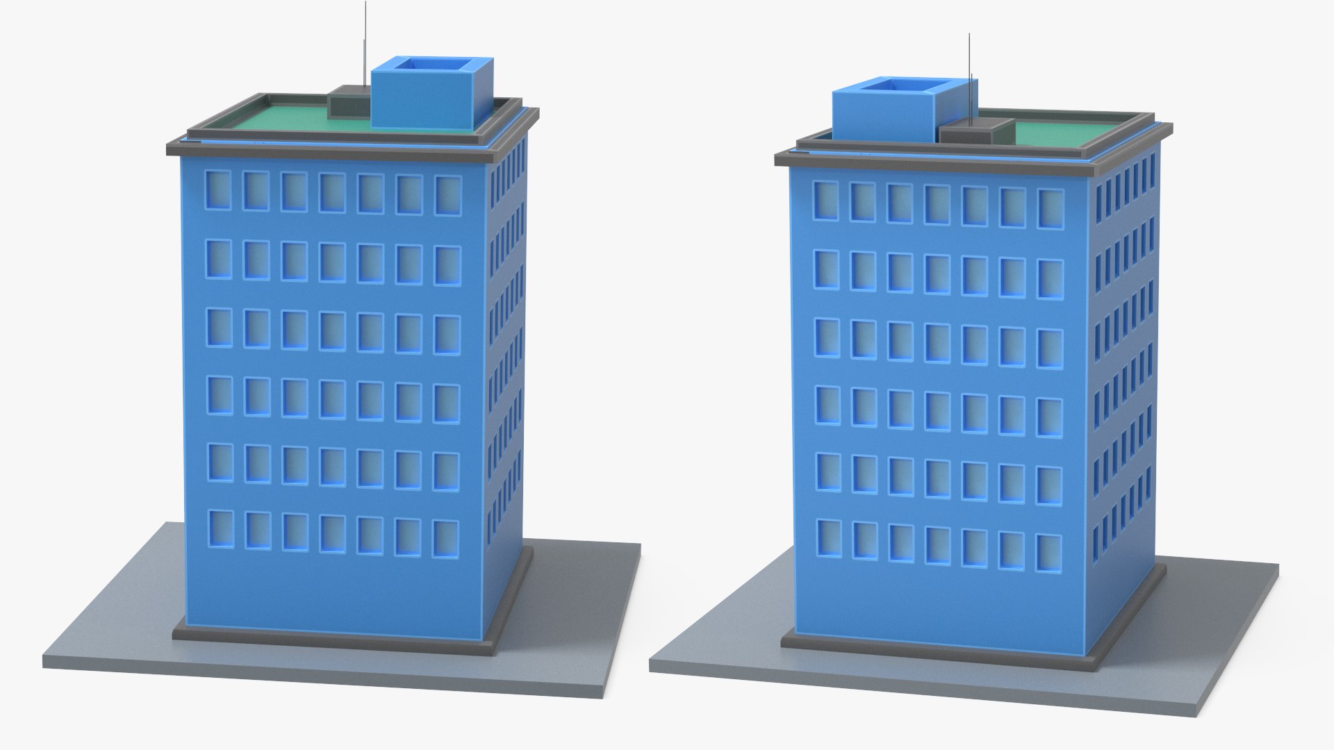 3D Model Cartoon Low Poly Highrise Apartment Block - TurboSquid 2414326
