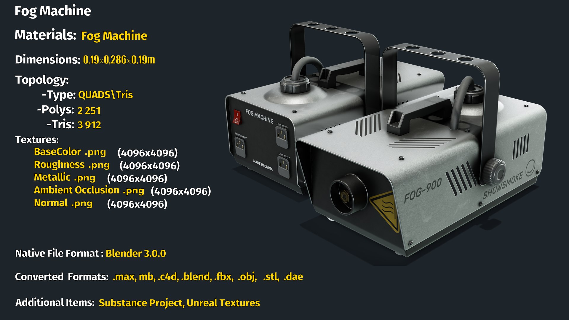 Fog Machine 3D - TurboSquid 1858277