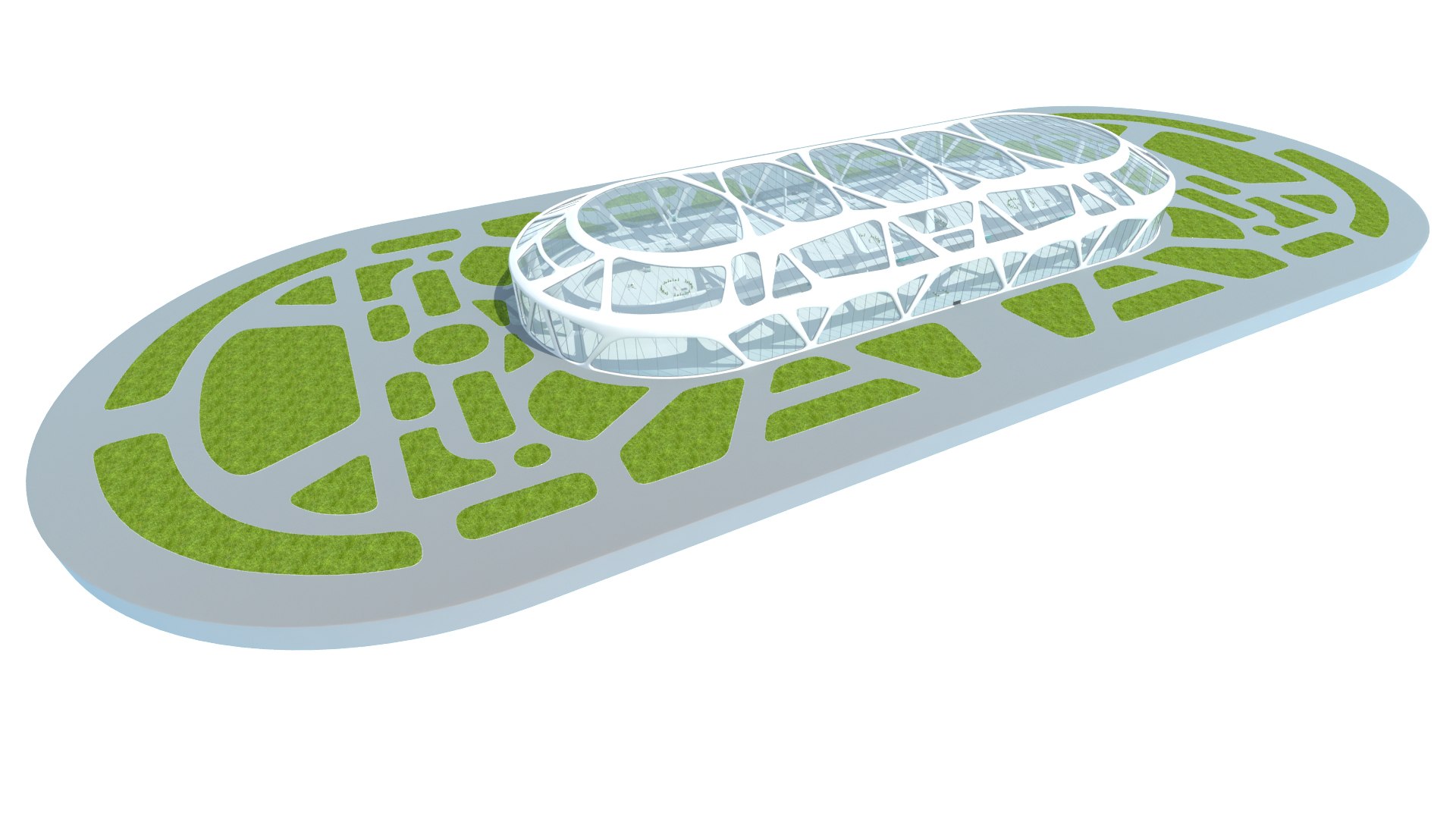 3D Sci-Fi Futuristic Car Dealership Model - TurboSquid 1952575