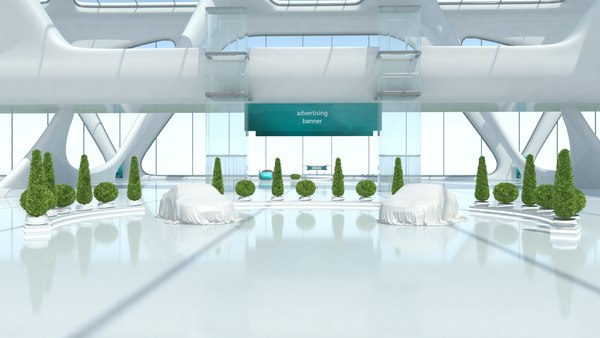 modelo 3d Sci-Fi Futuristic Car Dealership - TurboSquid 1952575