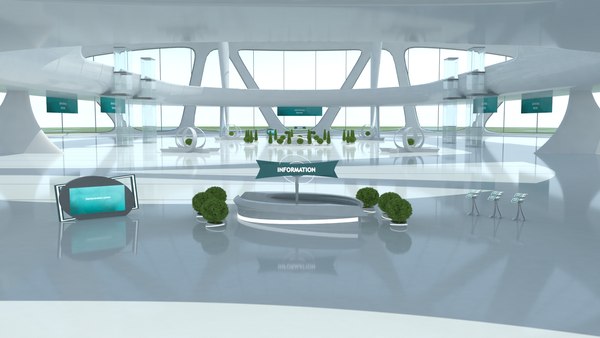 3D Sci-Fi Futuristic Car Dealership model - TurboSquid 1952575