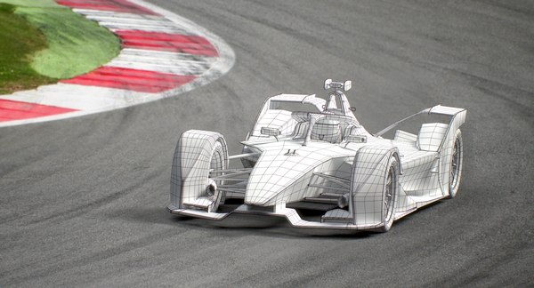 3D Spark STR05E Gen2 Formula E White Mockup 2022 - TurboSquid 1845372