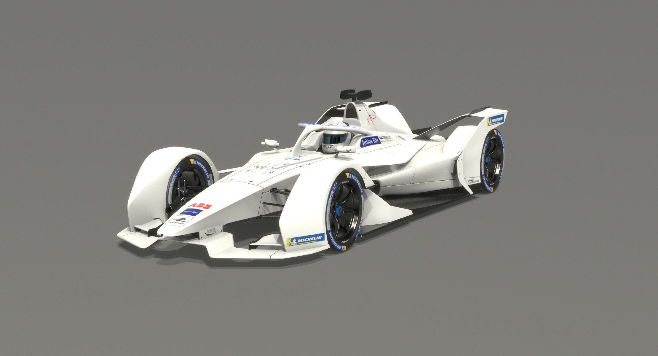 3D Spark STR05E Gen2 Formula E White Mockup 2022 - TurboSquid 1845372