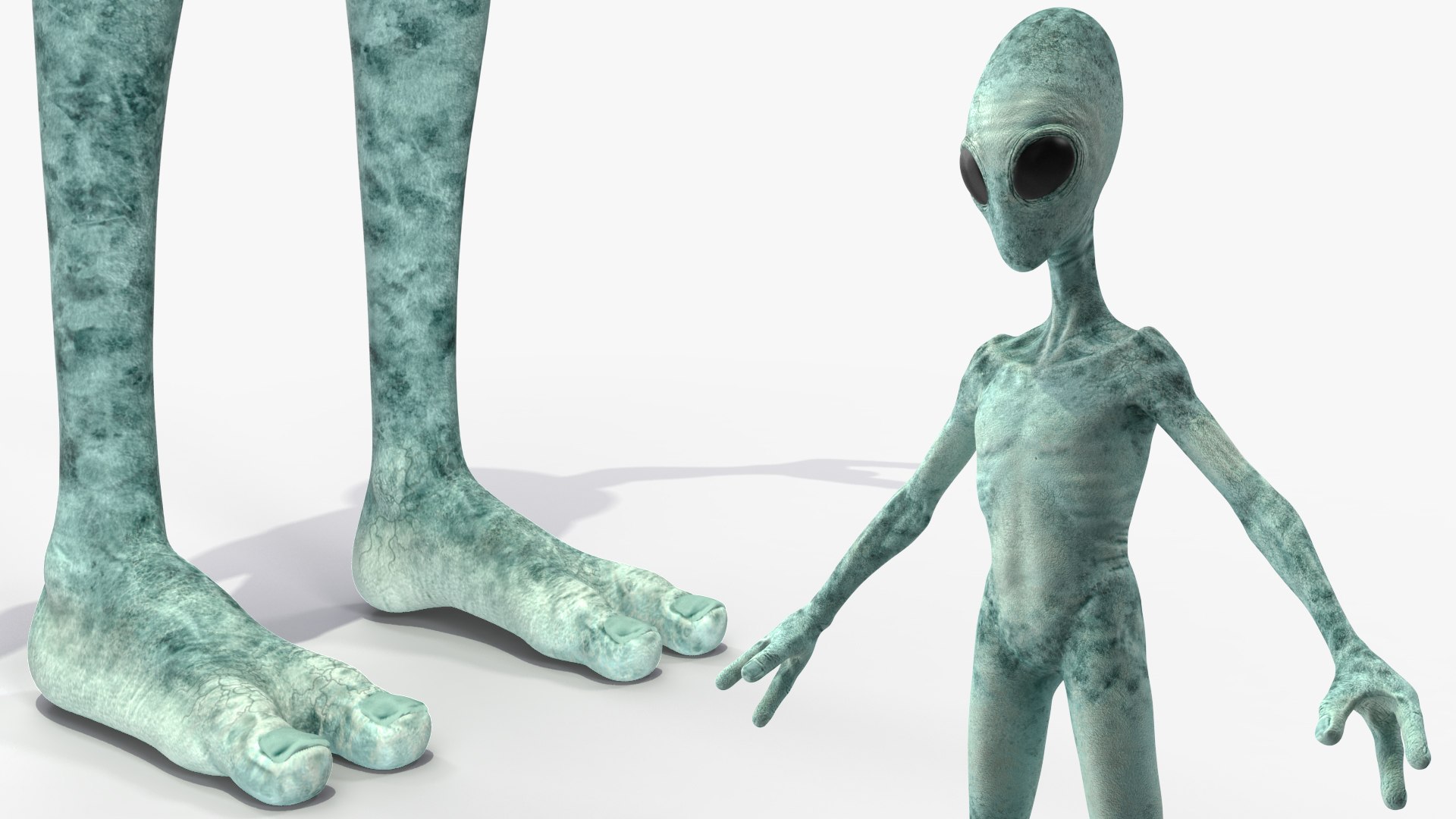 Humanoid alien rigged 3D model - TurboSquid 1631940