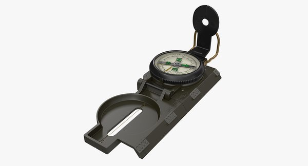 army pocket multifunction compass 3d model
