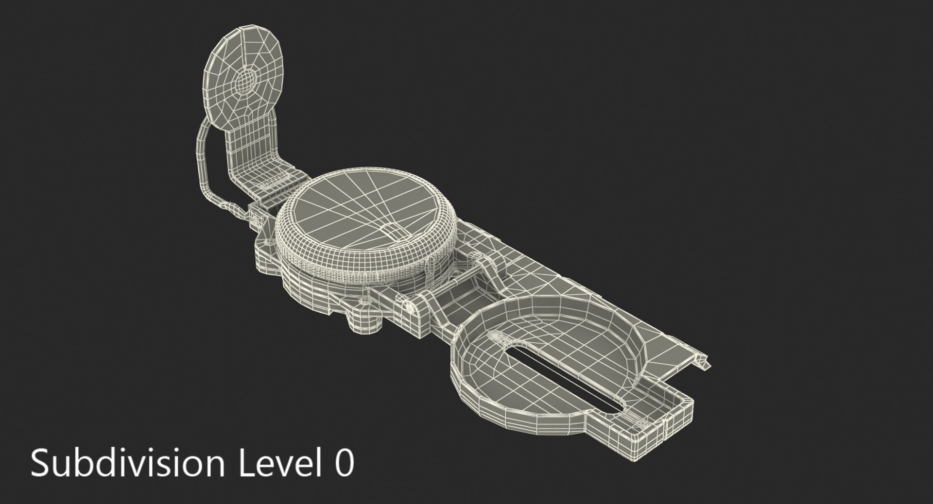 army pocket multifunction compass 3d model