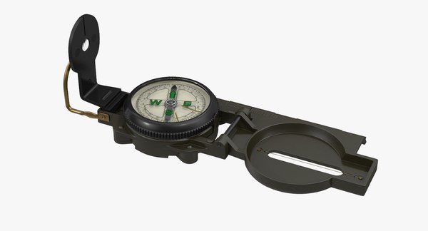 army pocket multifunction compass 3d model