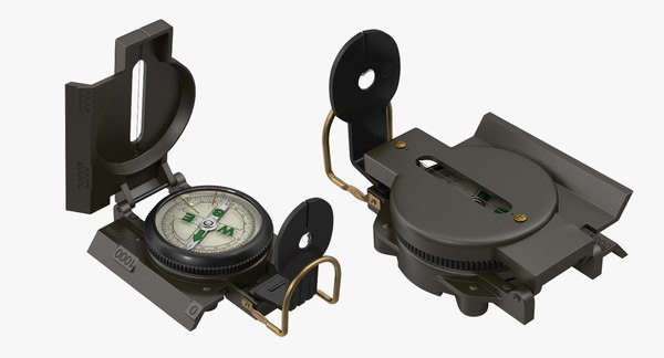 army pocket multifunction compass 3d model
