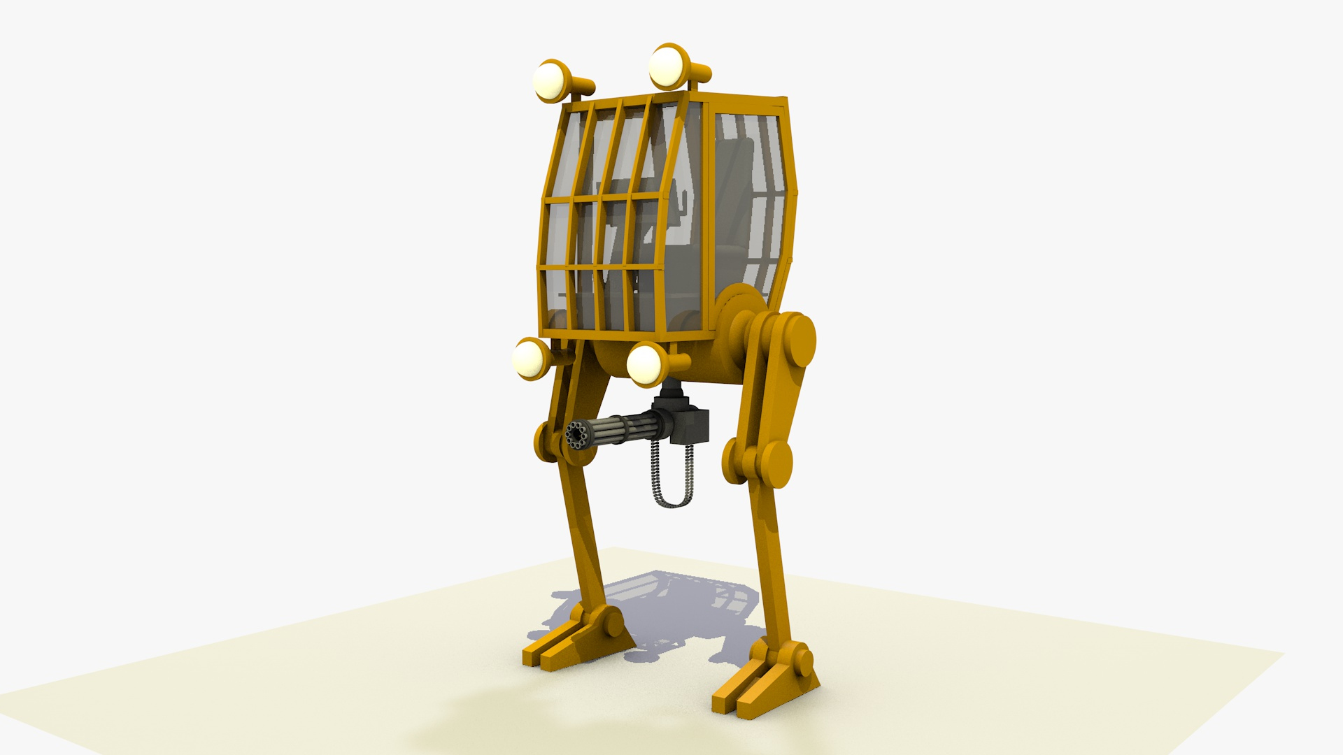 2 MECHA WALKER RIGGED AND ANIMATED WALKING RUNNING model - TurboSquid ...