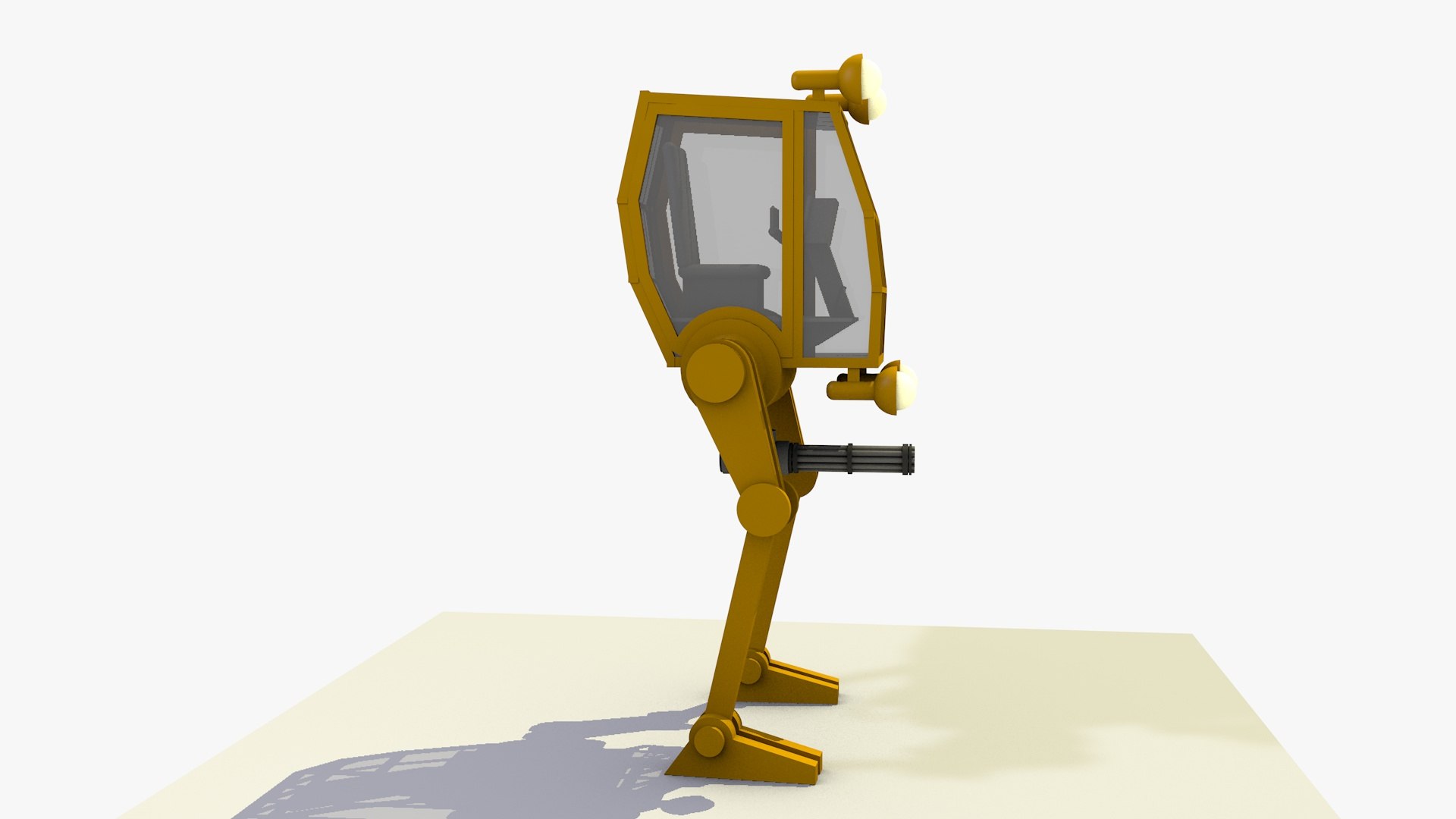 2 MECHA WALKER RIGGED AND ANIMATED WALKING RUNNING model - TurboSquid ...