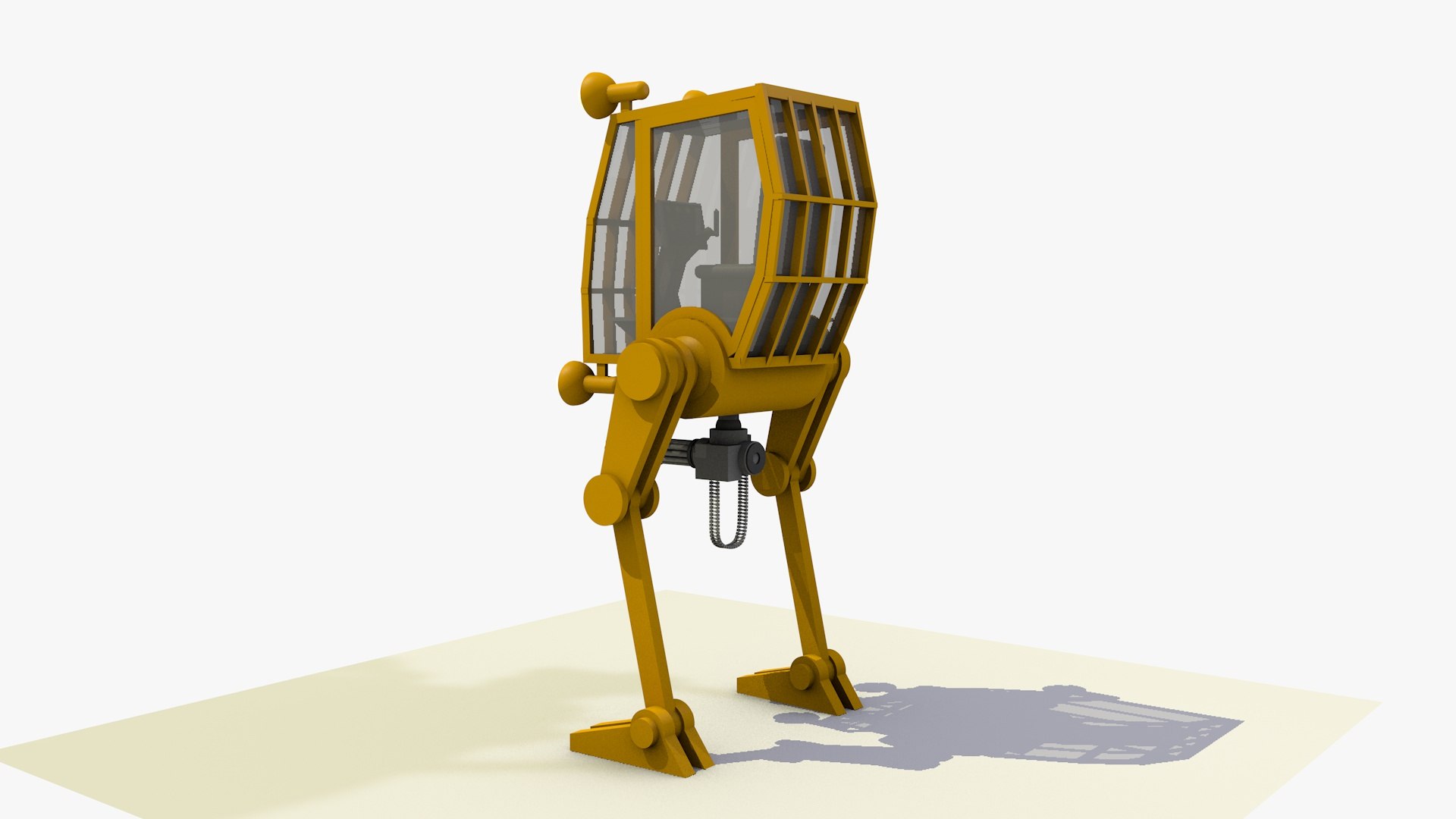 2 MECHA WALKER RIGGED AND ANIMATED WALKING RUNNING model - TurboSquid ...