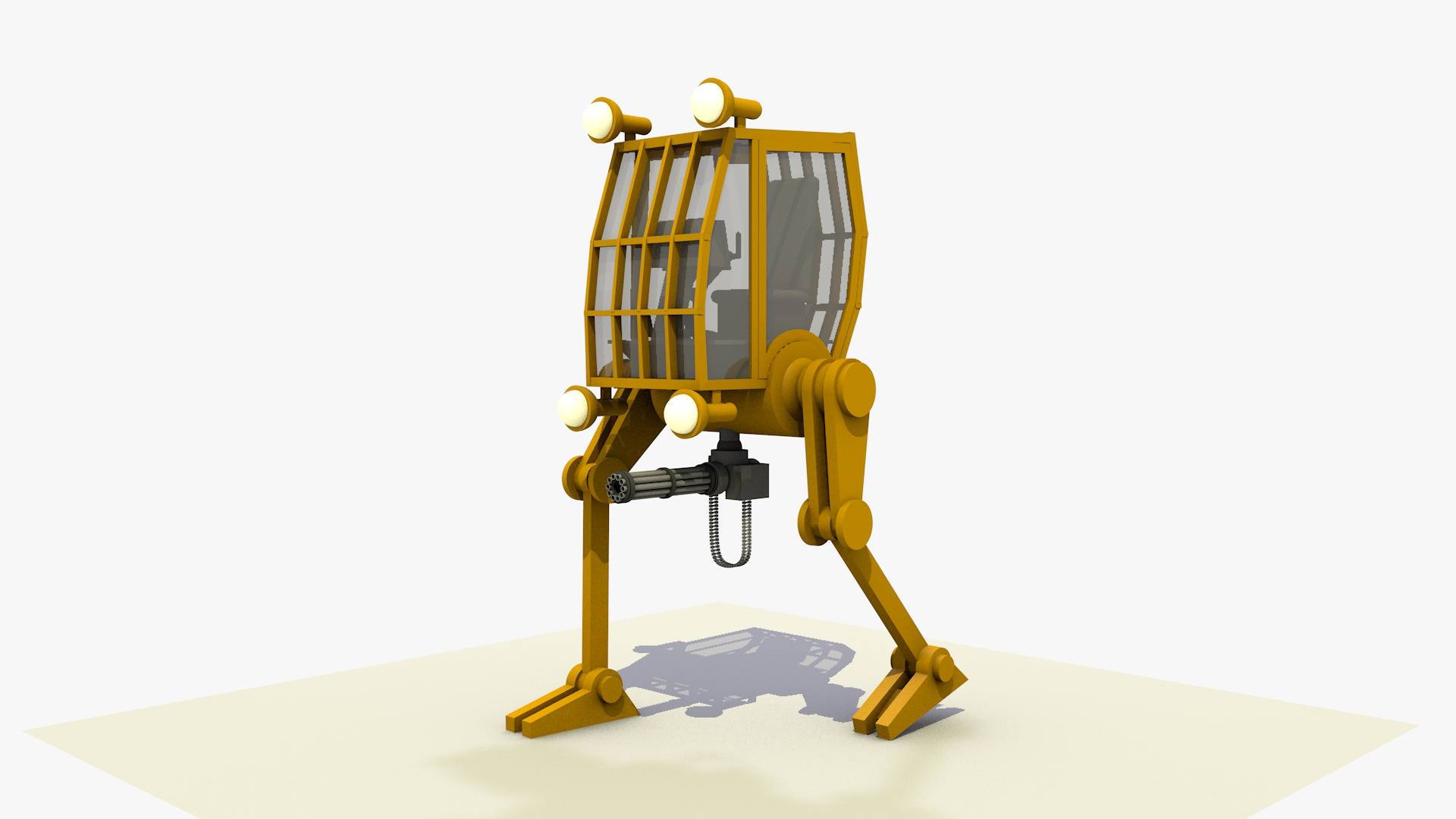 2 MECHA WALKER RIGGED AND ANIMATED WALKING RUNNING model - TurboSquid ...