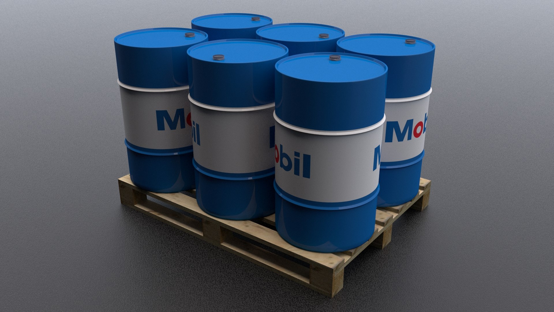 Mobil Barrel Pallet Model - TurboSquid 1566765