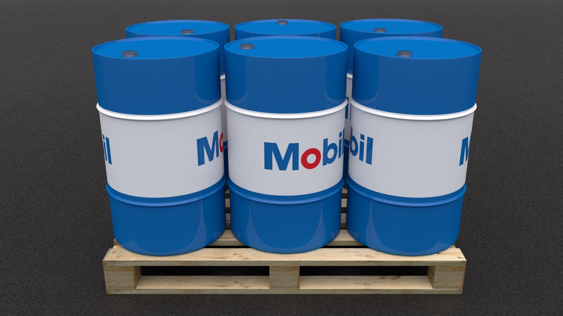 Mobil Barrel Pallet Model - TurboSquid 1566765