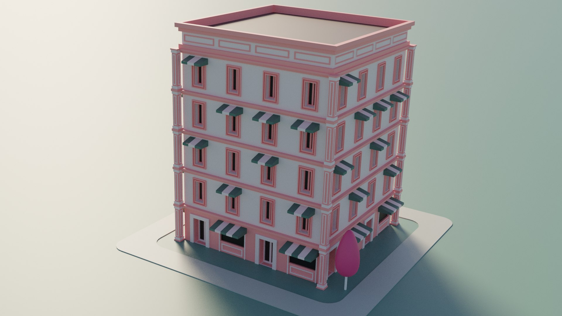 Procedural Building Model 3D model - TurboSquid 1956514