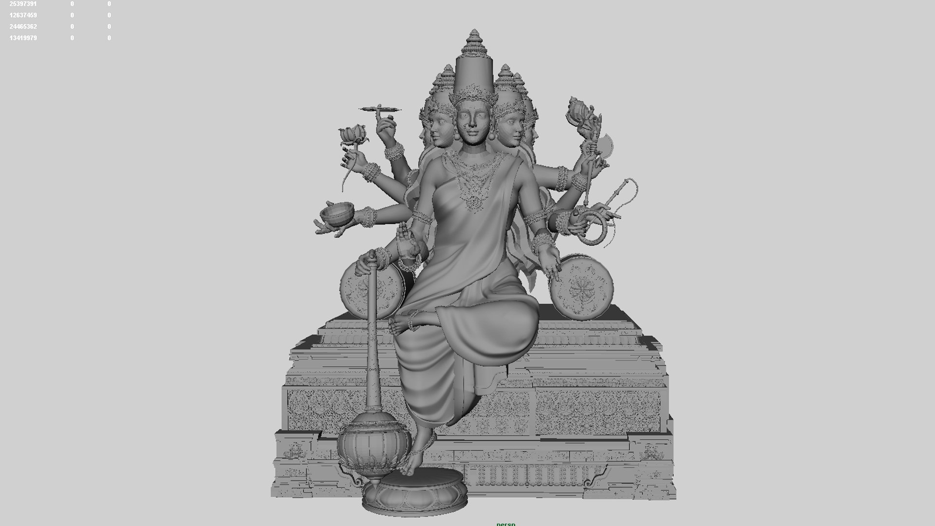 God gayathri devi 3d model 3D model - TurboSquid 1761328