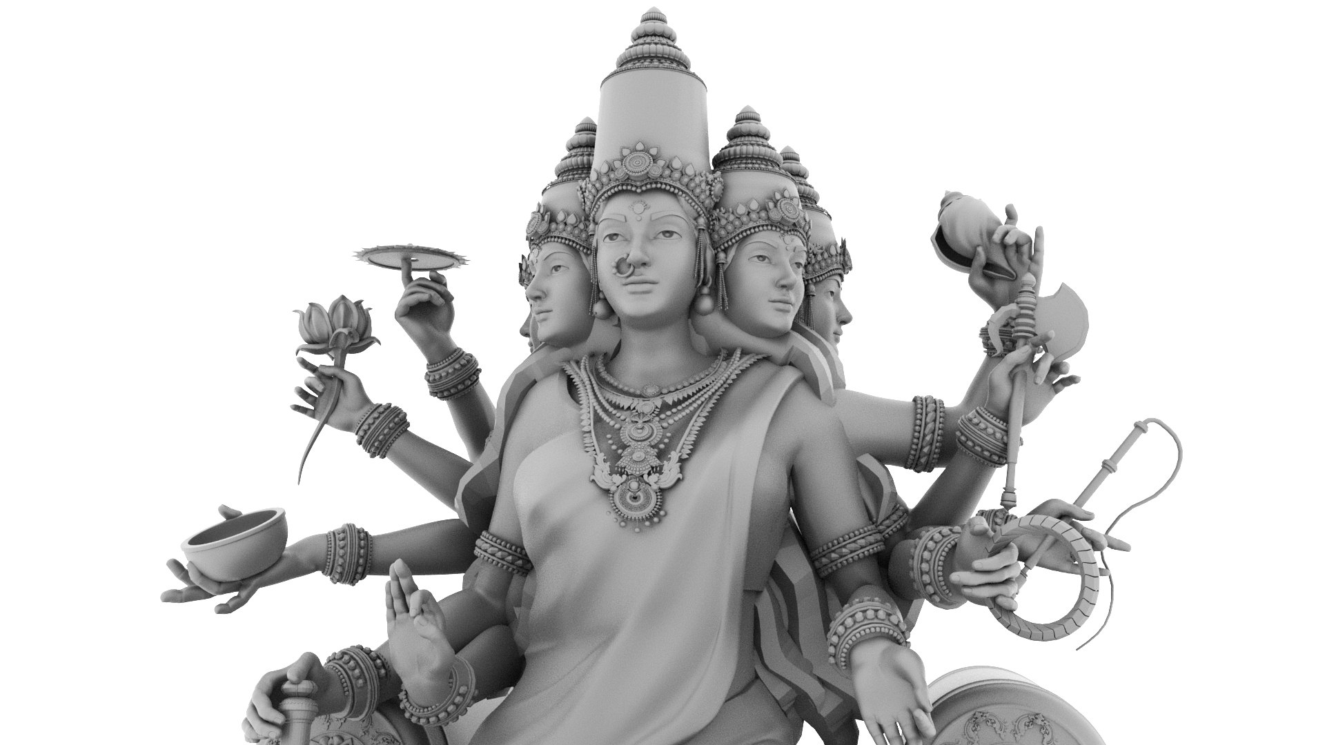God gayathri devi 3d model 3D model - TurboSquid 1761328