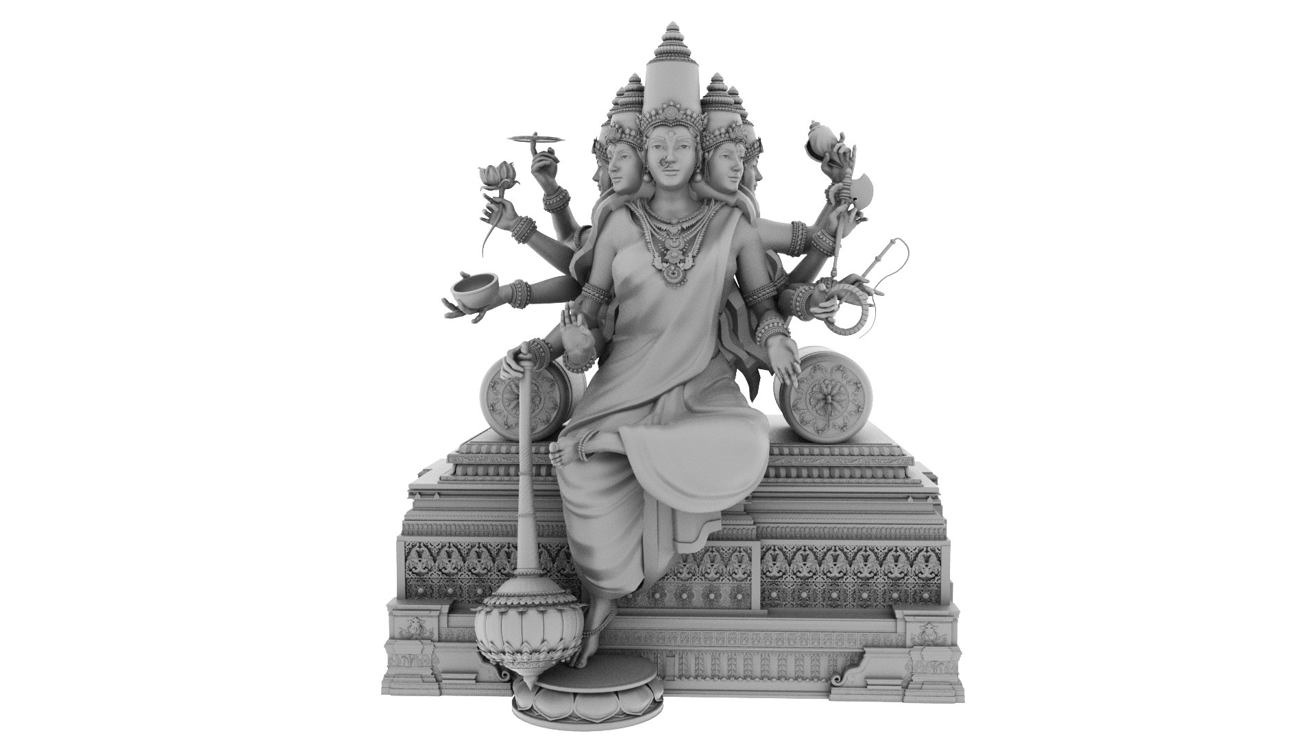 God gayathri devi 3d model 3D model - TurboSquid 1761328