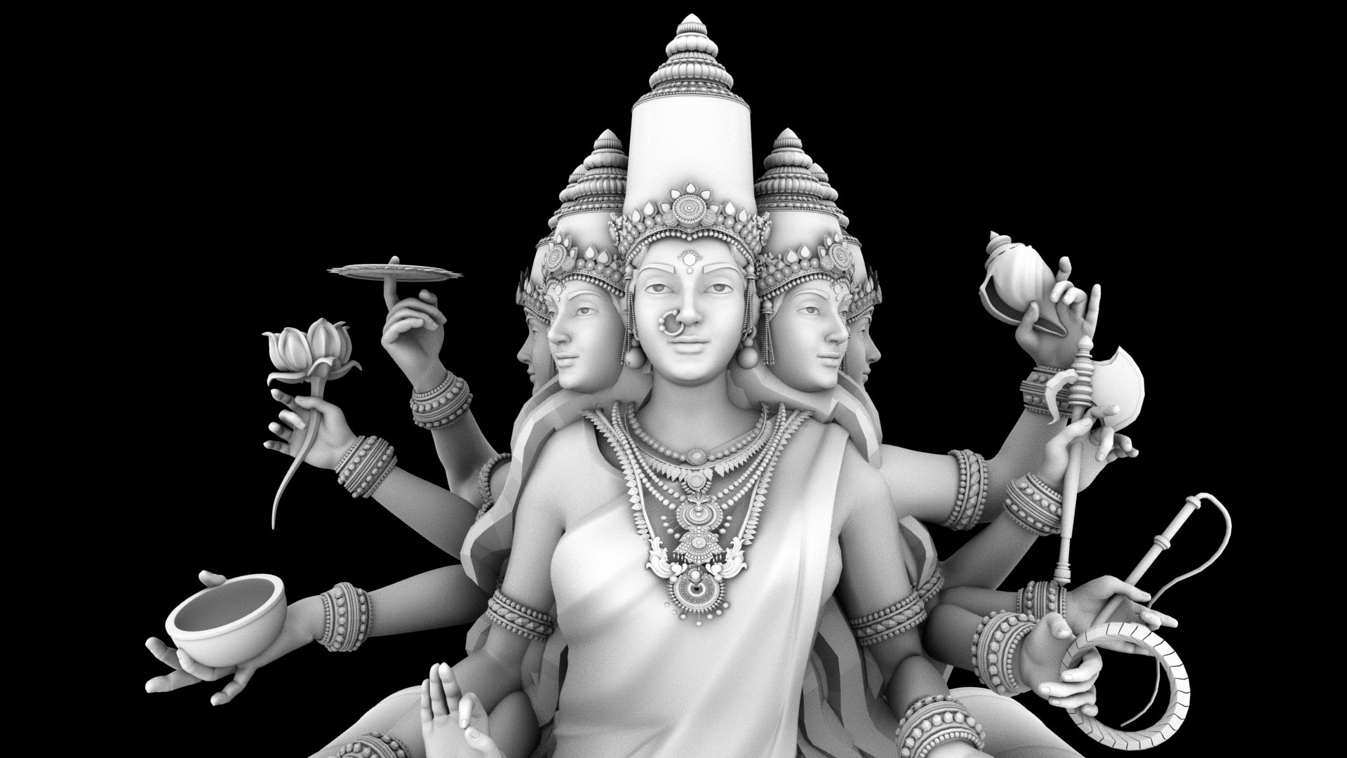 God gayathri devi 3d model 3D model - TurboSquid 1761328