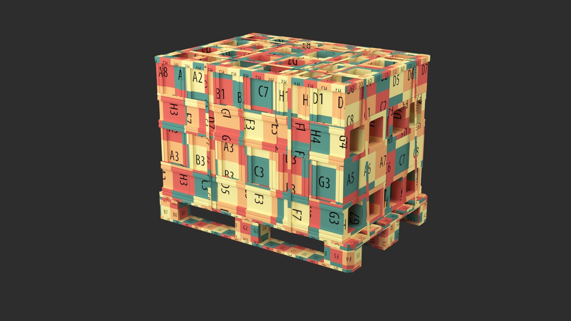 Cinder Block Pallet 3D - TurboSquid 2014359