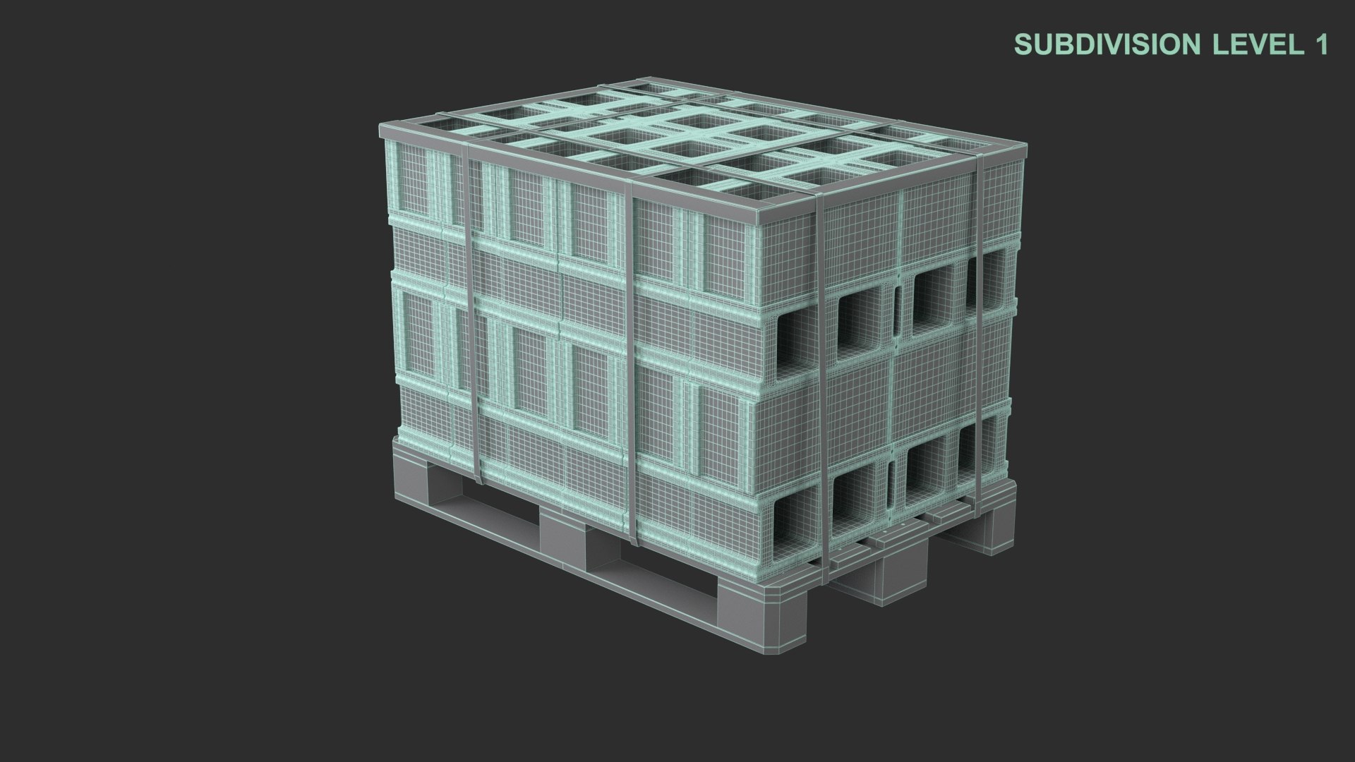 Cinder Block Pallet 3D - TurboSquid 2014359