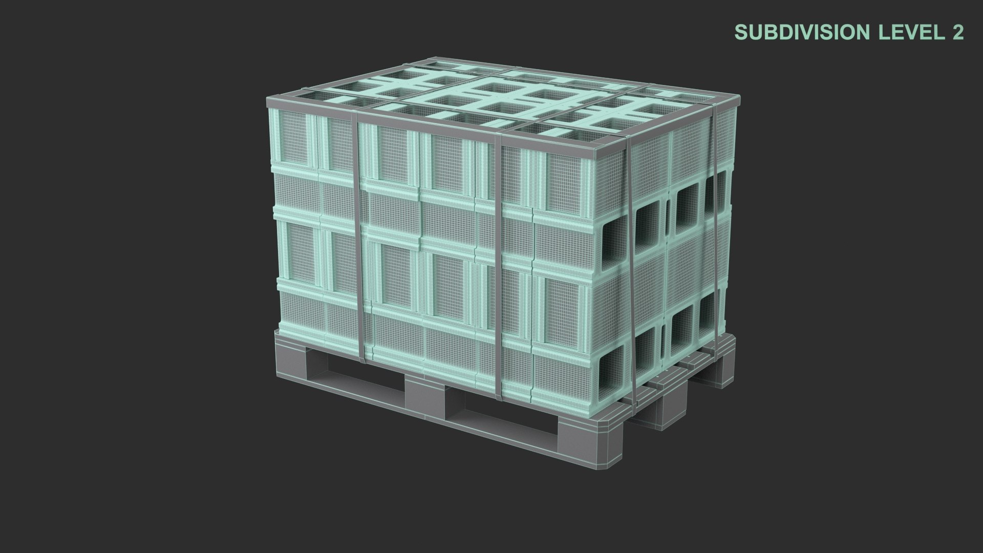 Cinder Block Pallet 3D - TurboSquid 2014359