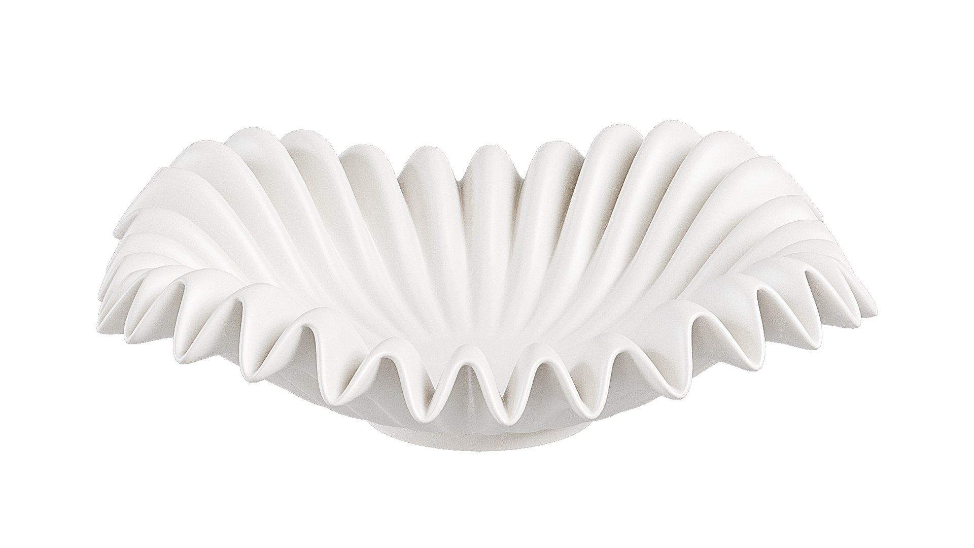 HandCrafted Ceramic Ruffle Bowl 3D - TurboSquid 2377238