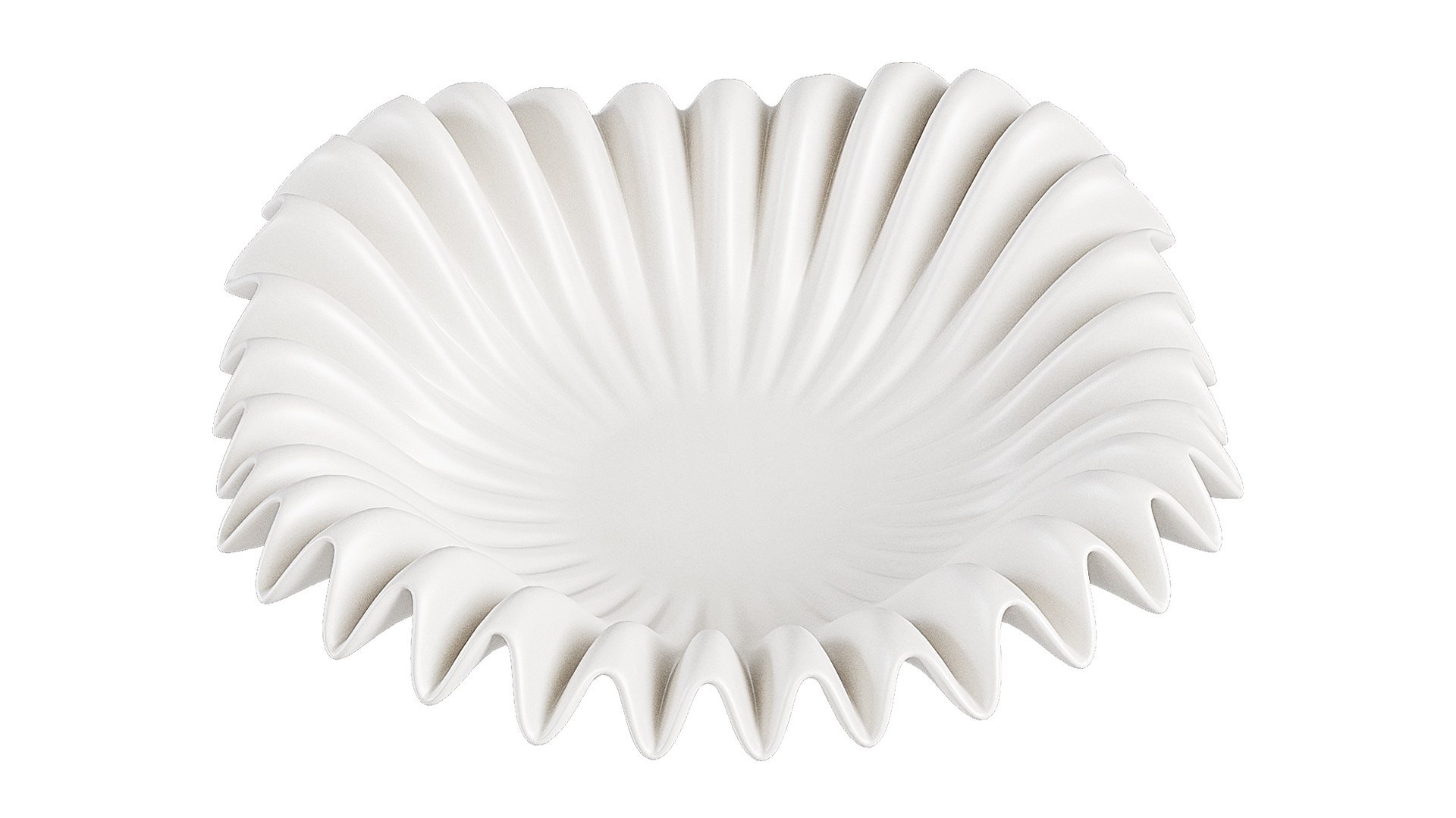 HandCrafted Ceramic Ruffle Bowl 3D - TurboSquid 2377238