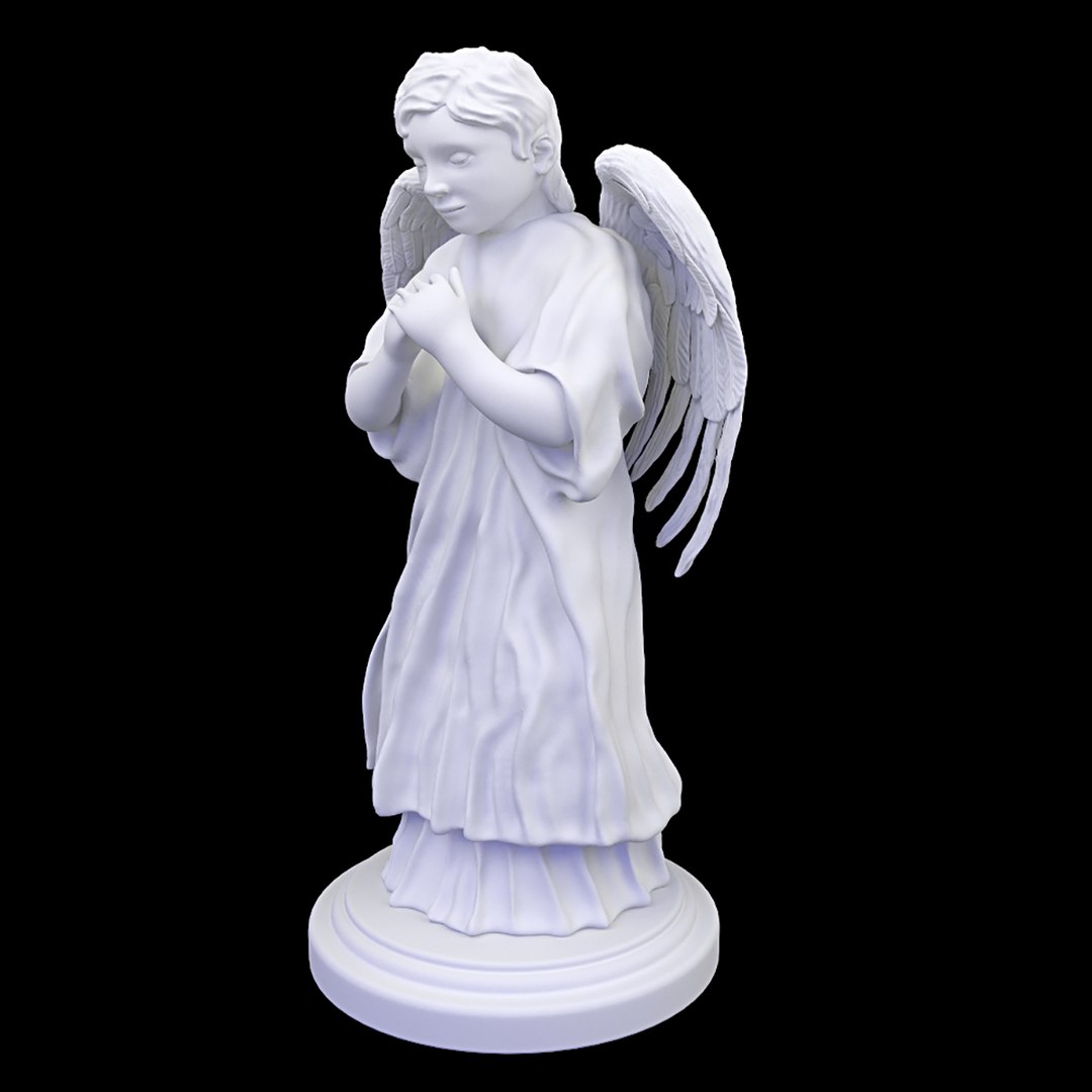 Statue Praying Angel 3d Max