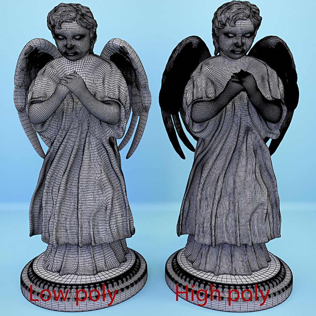 Statue Praying Angel 3d Max