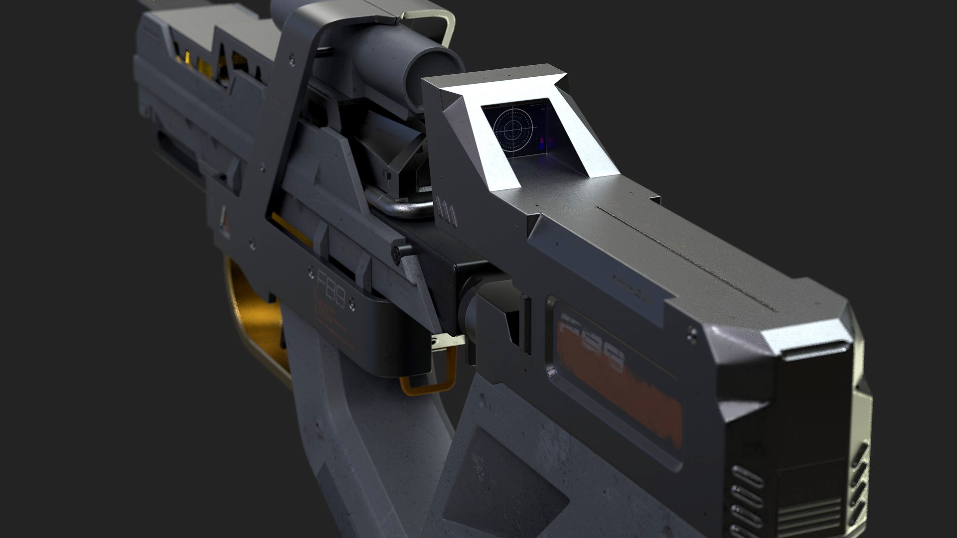 Scifi laser gun 3D model - TurboSquid 1703122
