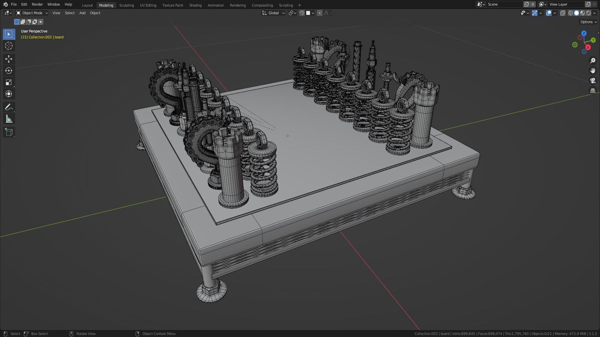Chess Stylized Set Pieces And Board Low-poly 3D Model - TurboSquid 1910875