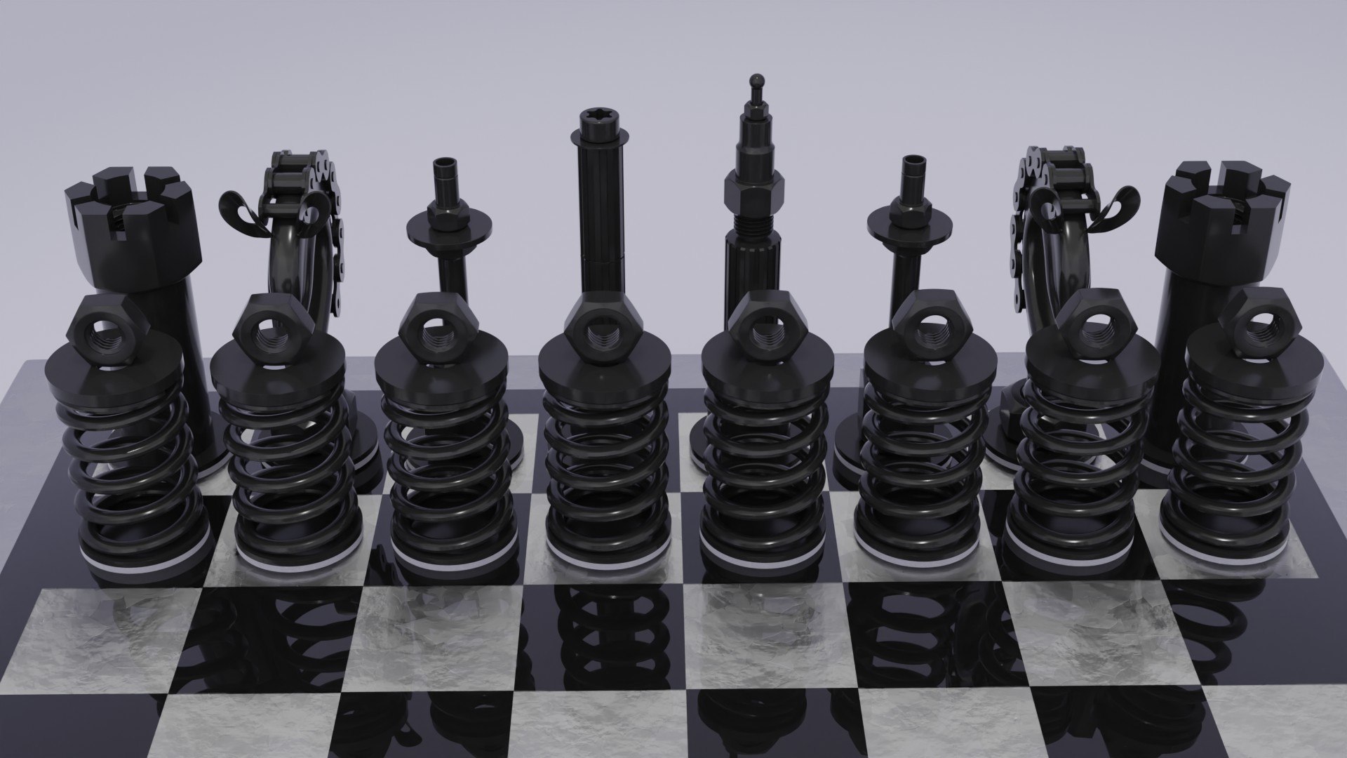 Chess Stylized Set Pieces And Board Low-poly 3D Model - TurboSquid 1910875