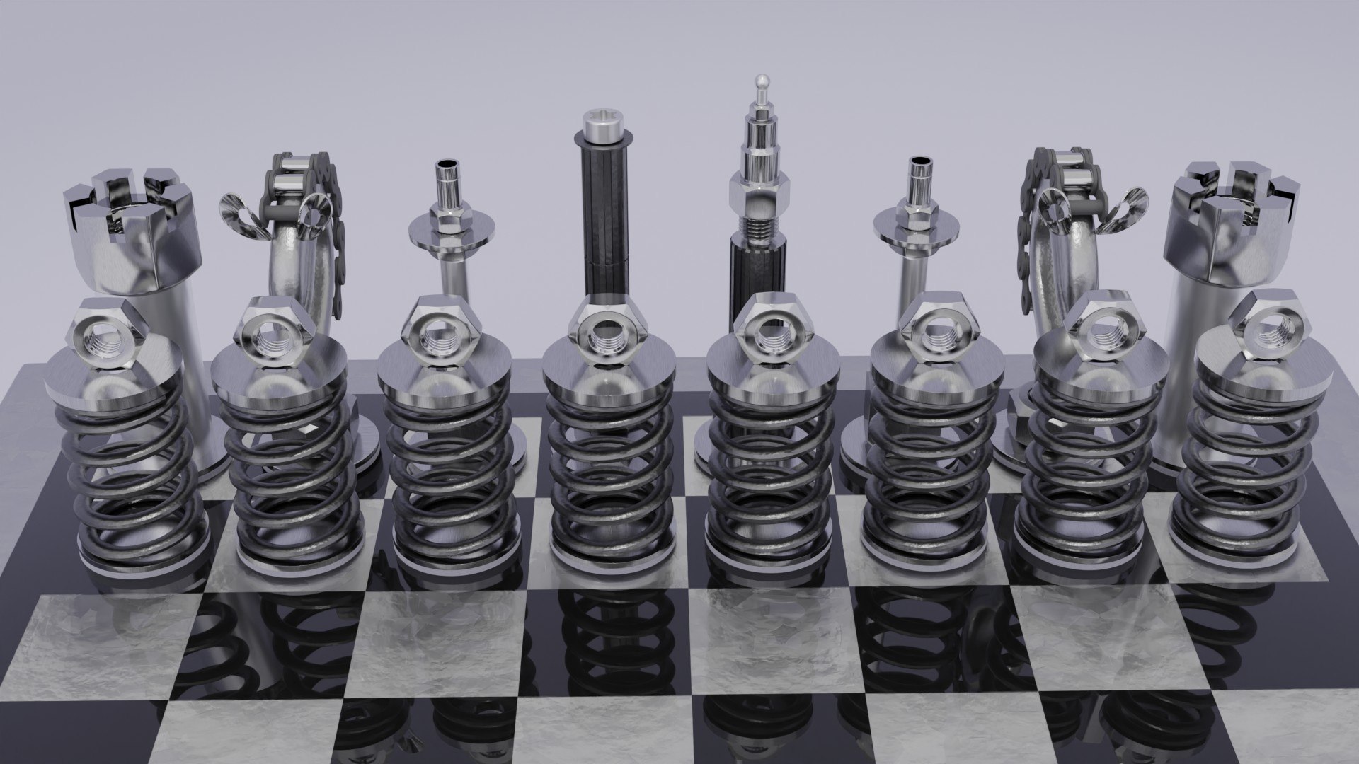 Chess Stylized Set Pieces And Board Low-poly 3D Model - TurboSquid 1910875