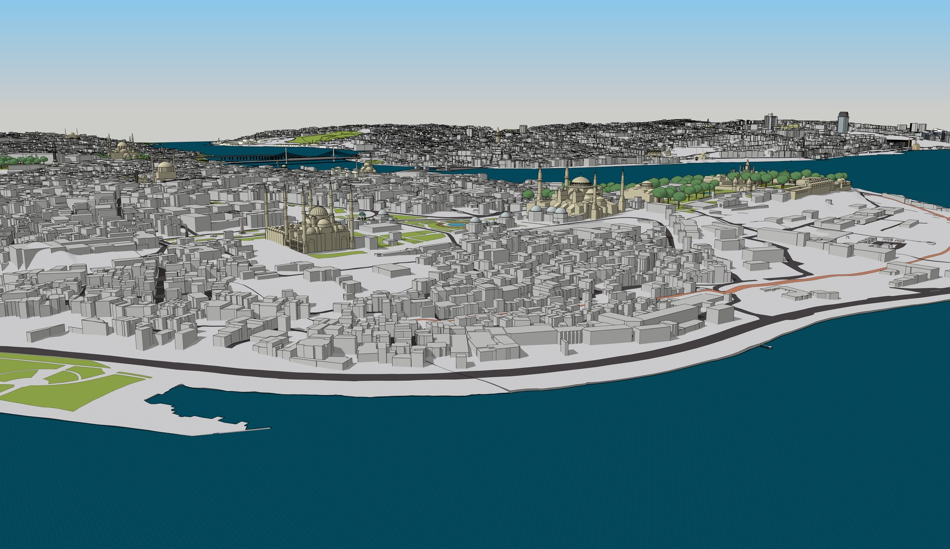 3D Istanbul Partial Model - TurboSquid 1961371