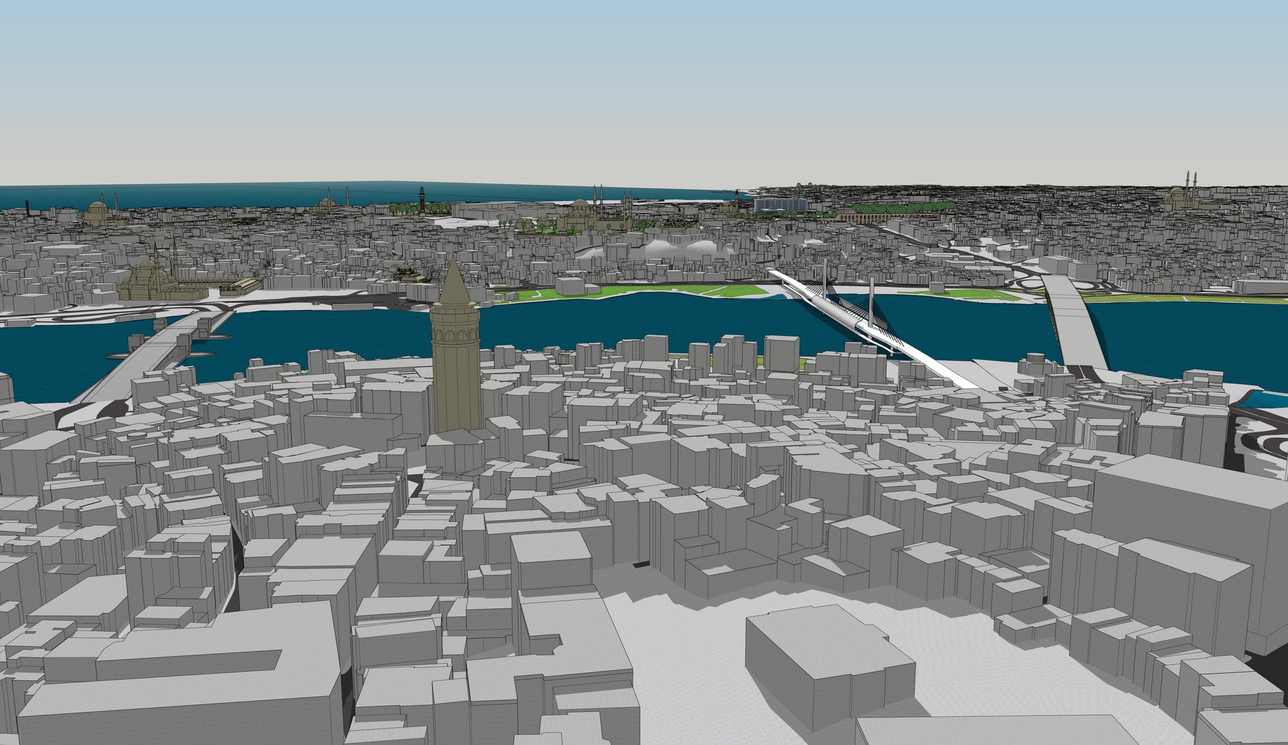 3D Istanbul Partial Model - TurboSquid 1961371