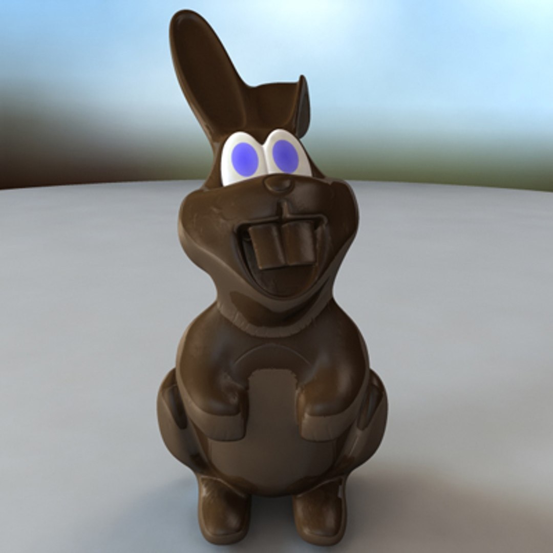 Chocolate Easter Bunny 3d Model