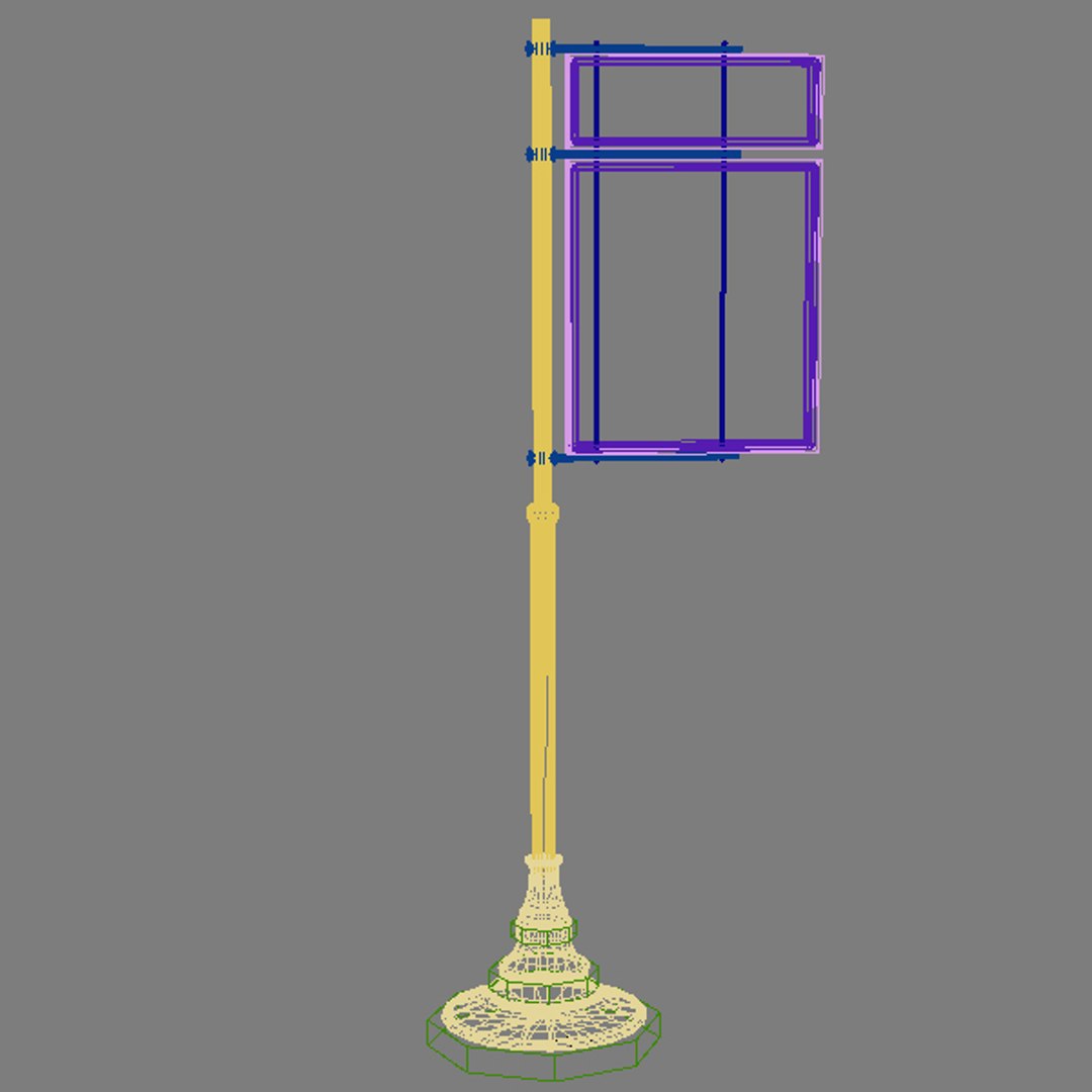 3ds Max Street Sign