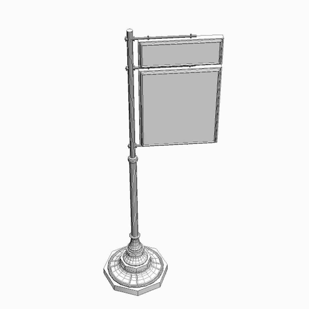3ds Max Street Sign