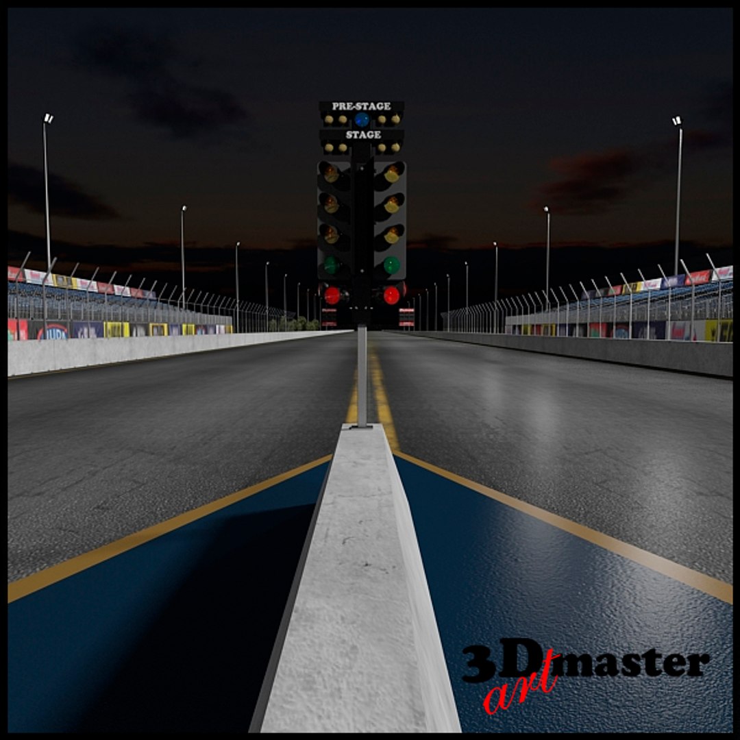 3D Drag Dragway Model - TurboSquid 1199286