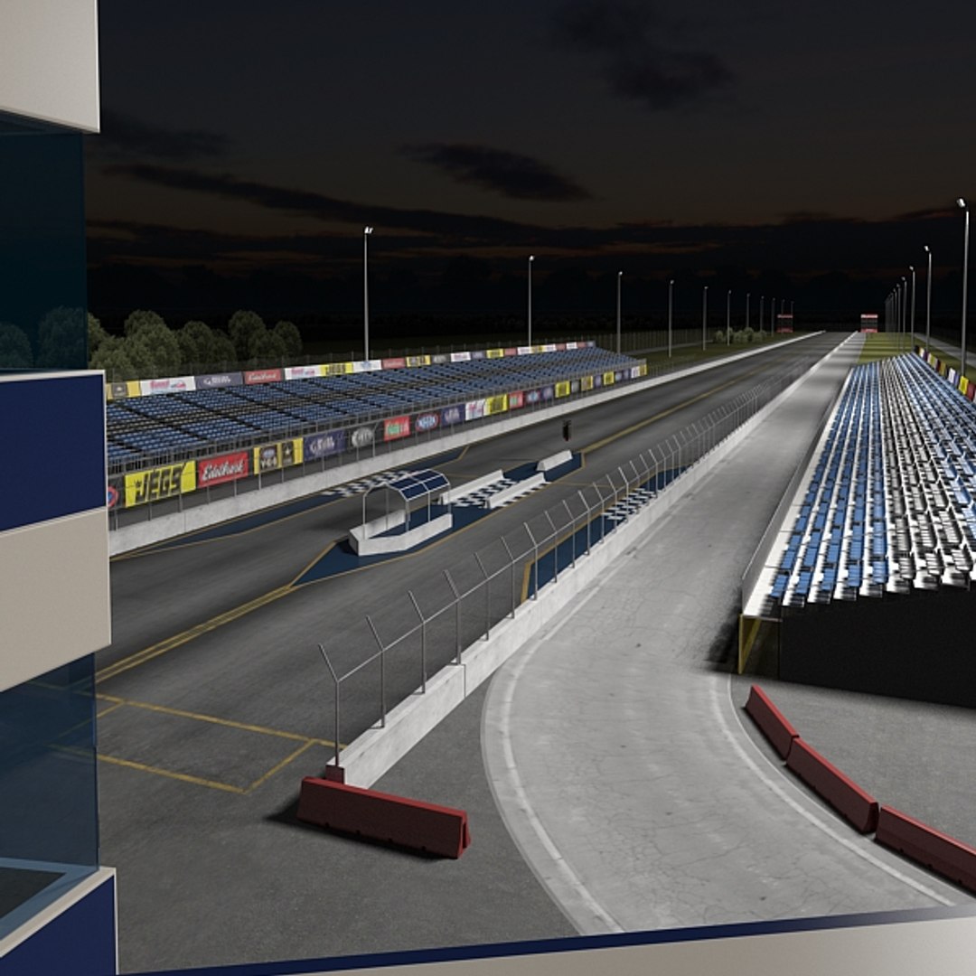 3D Drag Dragway Model - TurboSquid 1199286