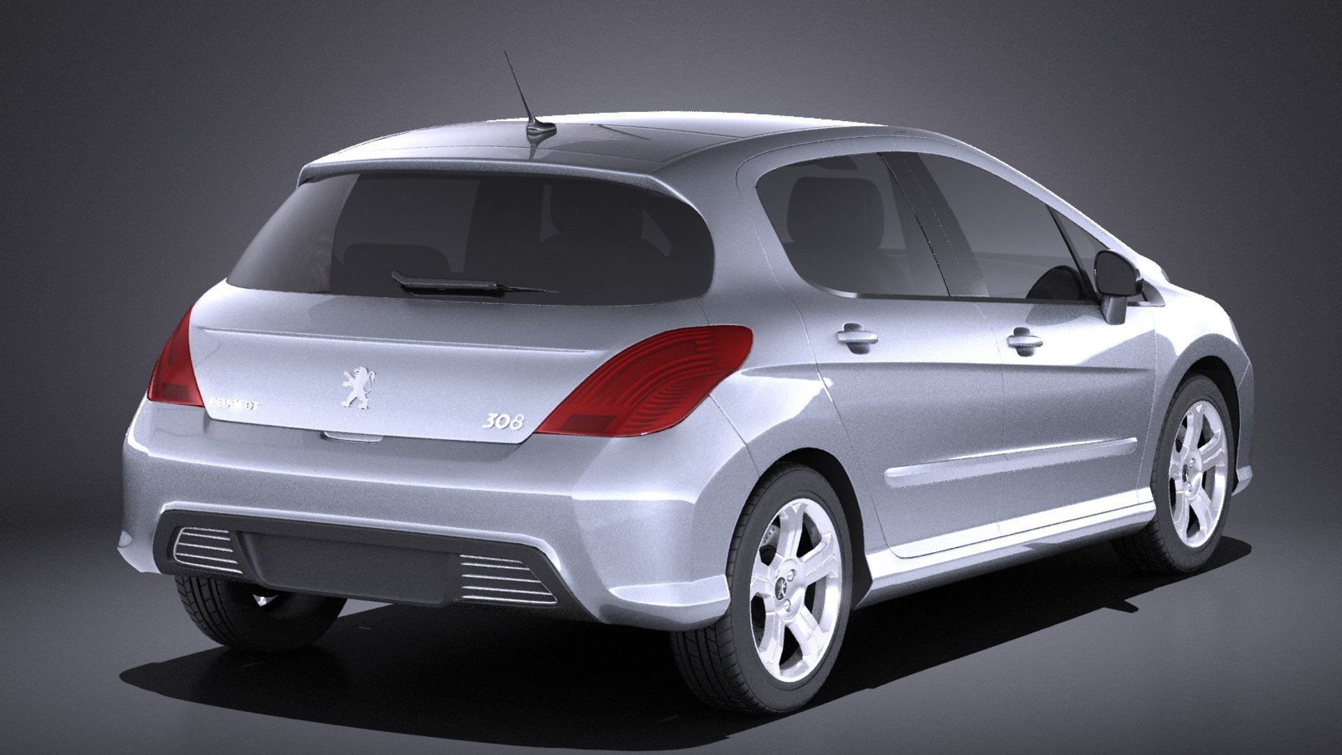 Peugeot 308 2013 3D Model - TurboSquid 1198881