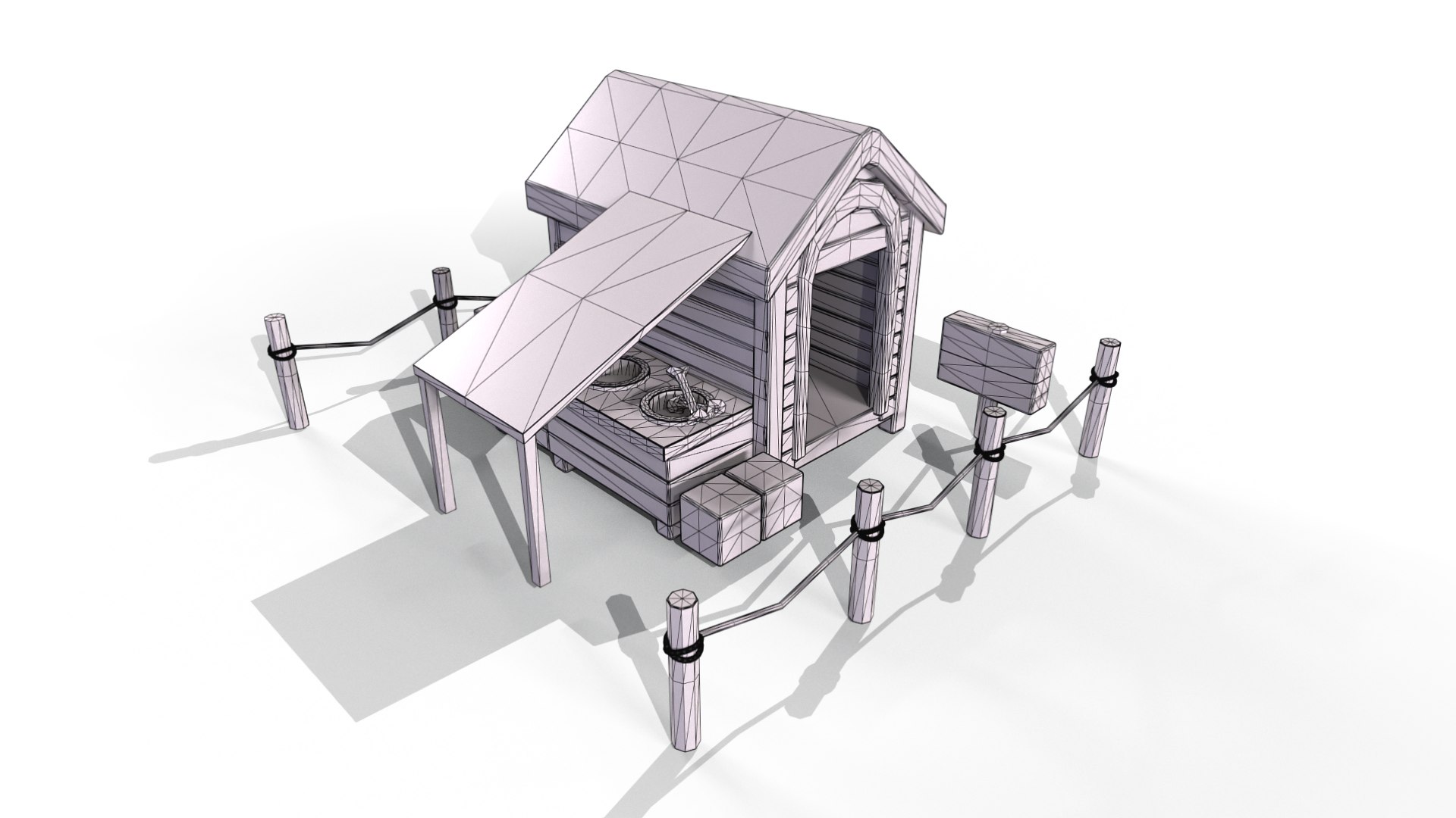 3D Pet House - TurboSquid 2182025