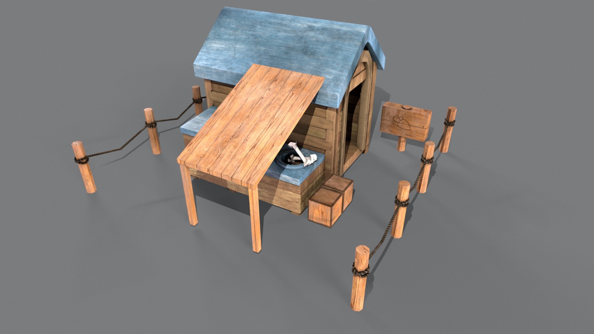 3D Pet House - TurboSquid 2182025