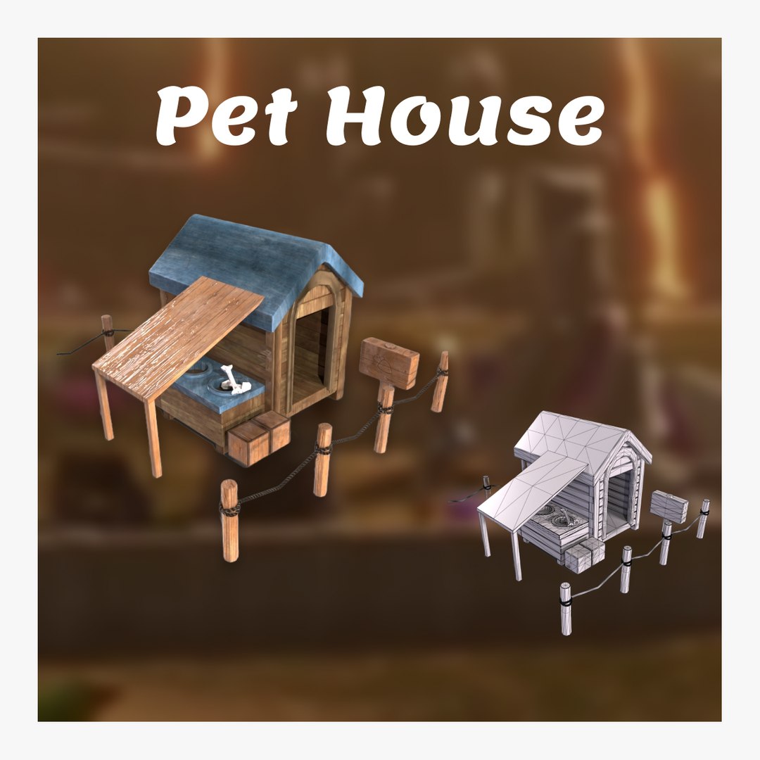 3D Pet House - TurboSquid 2182025