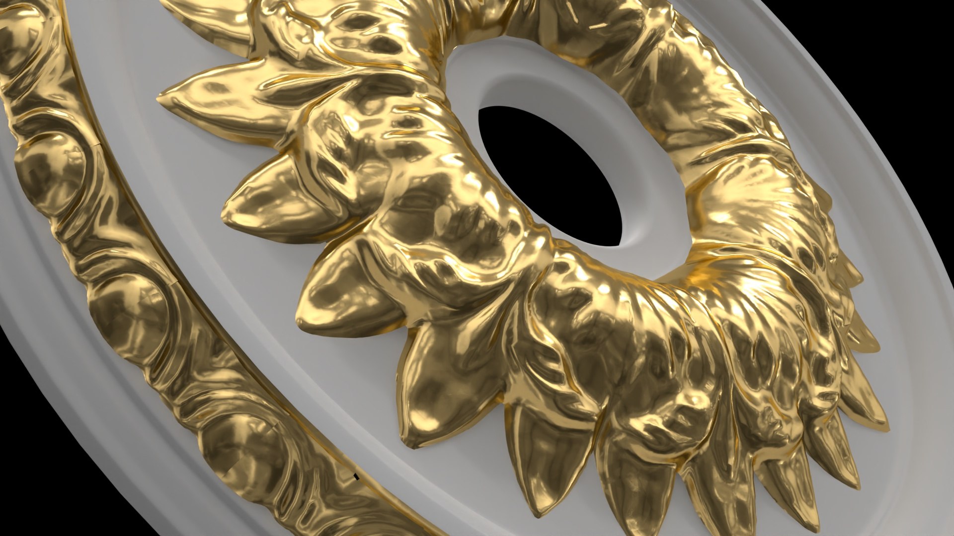 Ceiling Sockets Gypsum Plaster DR21 3D - TurboSquid 2030505