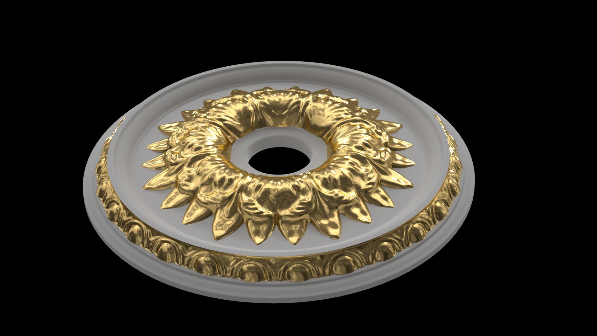 Ceiling Sockets Gypsum Plaster DR21 3D - TurboSquid 2030505