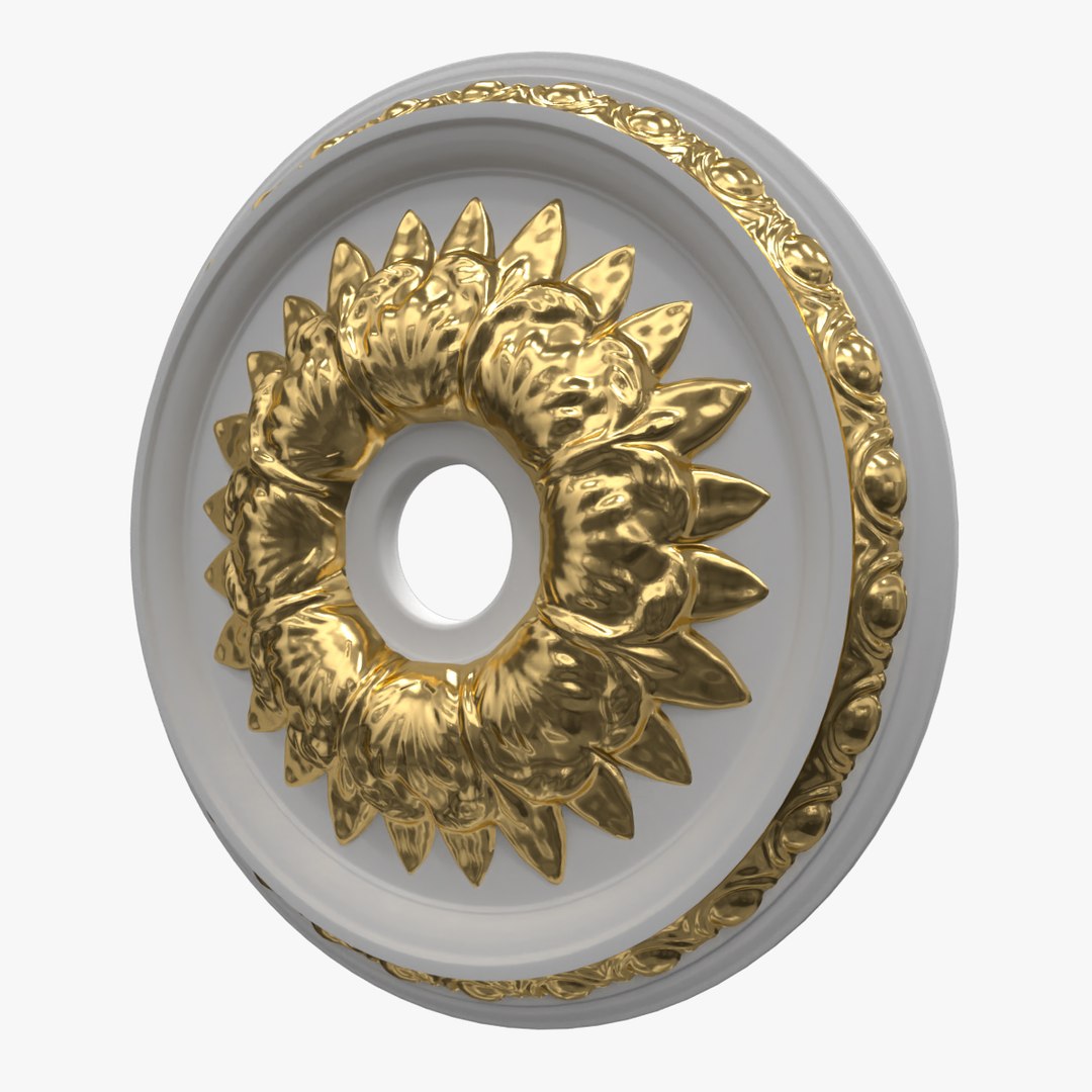 Ceiling Sockets Gypsum Plaster DR21 3D - TurboSquid 2030505